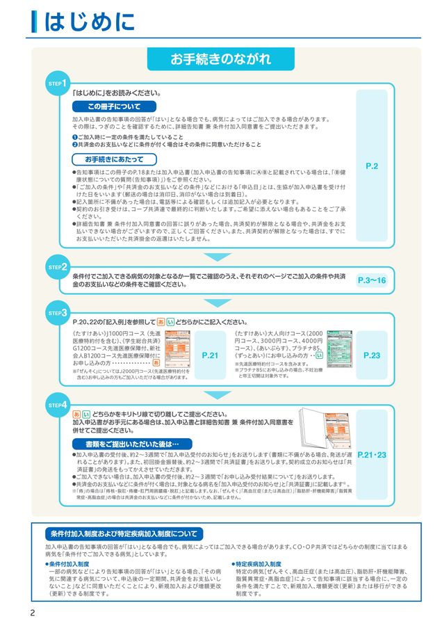 詳しい健康状態について(詳細告知書兼条件付加入同意書) 詳しい健康状態について(詳細告知書兼条件付加入同意書)